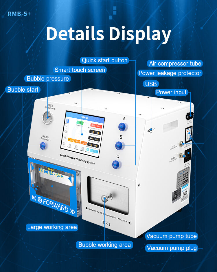 RMB-5 Plus Smart Pressure Regulating Edge Laminate Bubble Removal Mach – FORWARDtools shop